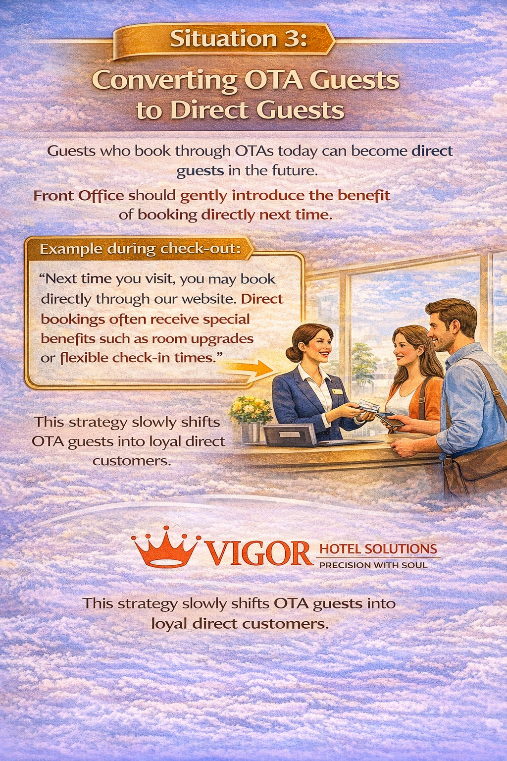 Situation 3: Converting OTA Guests to Direct Guests - Vigor Hotel